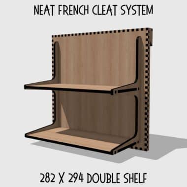 French Cleat 282 x 294 Double Shelf - neatfrenchcleat.com