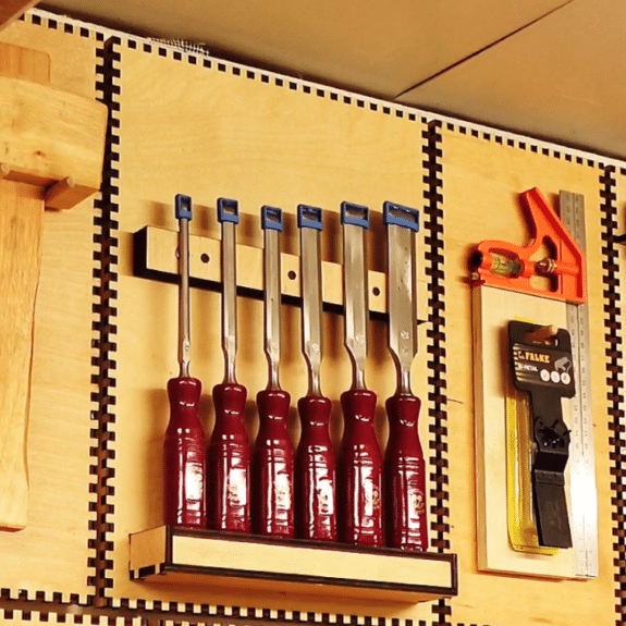 French Cleat Chisel Set Holder - For Organized Chisel Storage