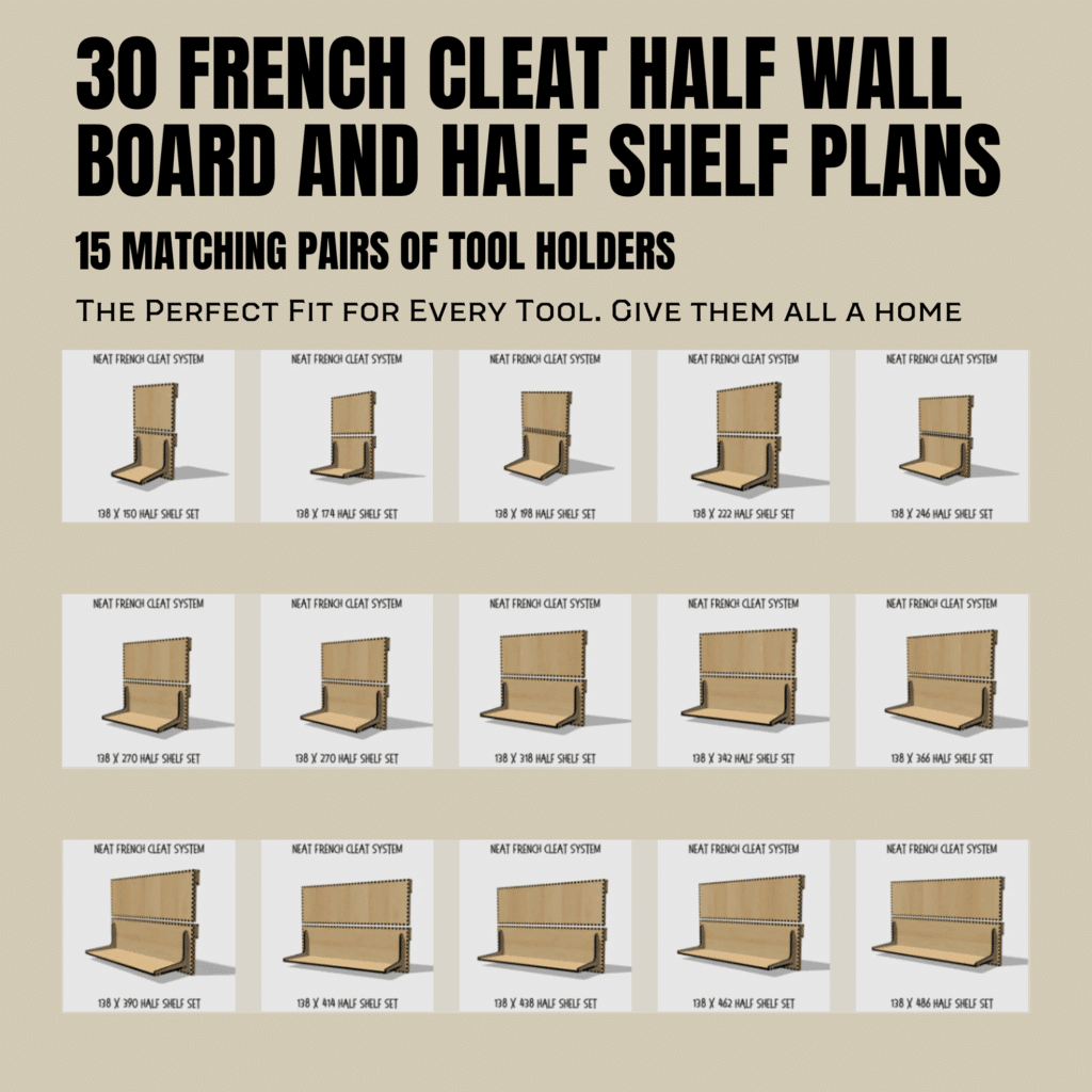 Neat French Cleat Master System | 130+ Engineered DXF Plans